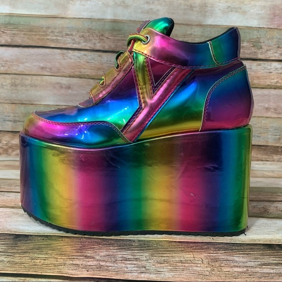 Ryu | Shoes | Yru Qozmo Lo Rainbow Platform Sneakers | Poshmark